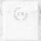 Elegant Monogram Wedding Classic Round Sticker | Zazzle