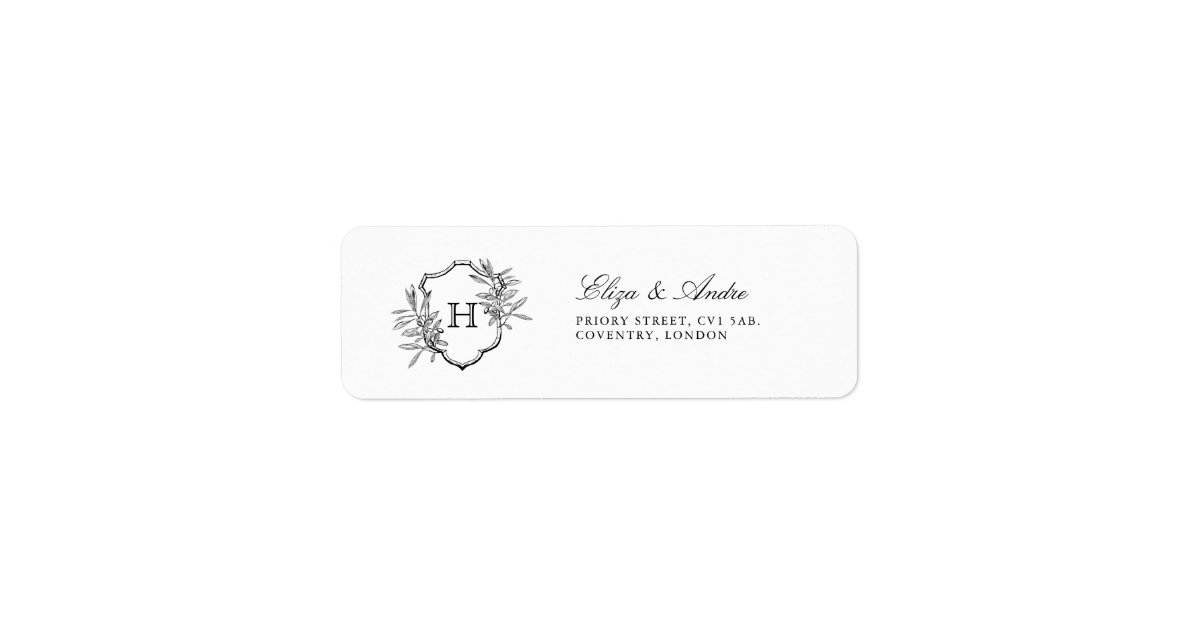 Elegant Monogram Wedding Label | Zazzle