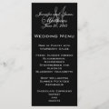 Elegant Monogram Wedding Menu Cards | Zazzle