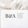 elegant monogram wedding return address label | Zazzle