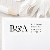 elegant monogram wedding return address label | Zazzle