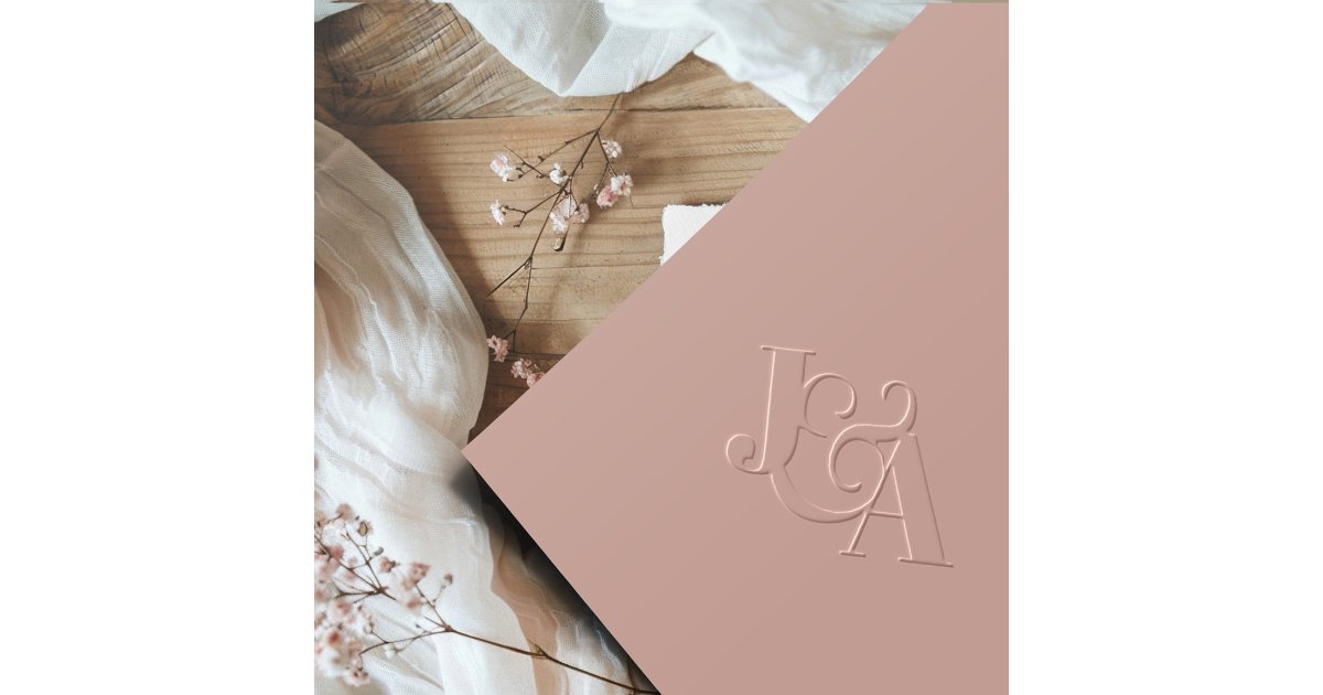 Elegant Monogram Wedding Stamp Initials Embosser | Zazzle
