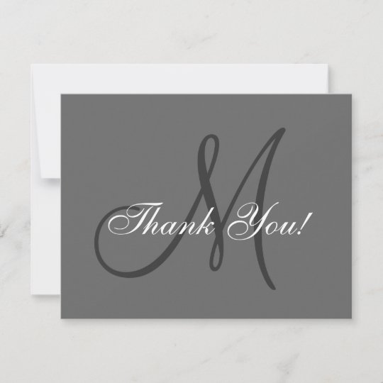 Elegant Monogram | Wedding Thank You Card | Zazzle.com