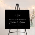 Elegant Monogram Wedding Welcome Sign | Zazzle