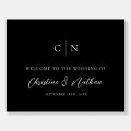 Elegant Monogram Wedding Welcome Sign | Zazzle