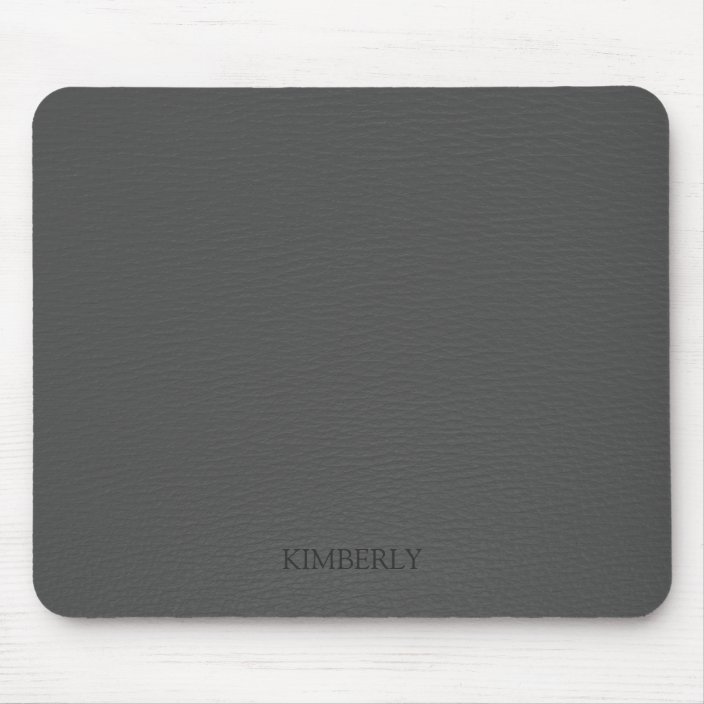 Elegant Monogramed Vintage Gray Faux Leather Mouse Pad | Zazzle.com