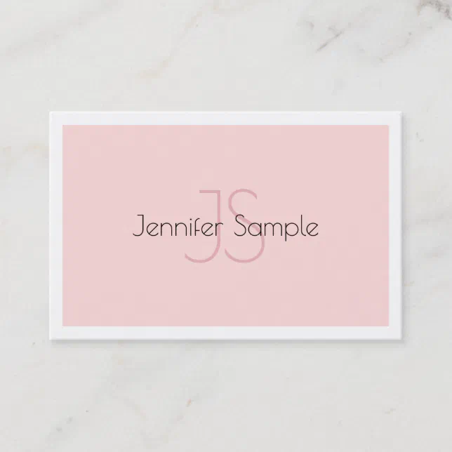 Elegant Monogrammed Minimalistic Luxury Design Business Card | Zazzle
