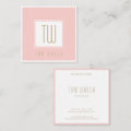 Elegant Monogrammed Pink Gold Card | Zazzle