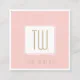 Elegant Monogrammed Pink Gold Card | Zazzle