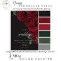 Elegant Moody Blood Red Roses Unplugged Wedding Foam Board | Zazzle