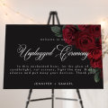 Elegant Moody Blood Red Roses Unplugged Wedding Foam Board | Zazzle