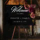 Elegant Moody Muted Rust & Burgundy Floral Welcome Poster | Zazzle