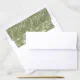 Elegant Moss Green Line Art Floral Wedding Envelope Liner | Zazzle