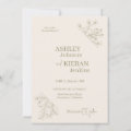Elegant moss green wedding invitation | Zazzle
