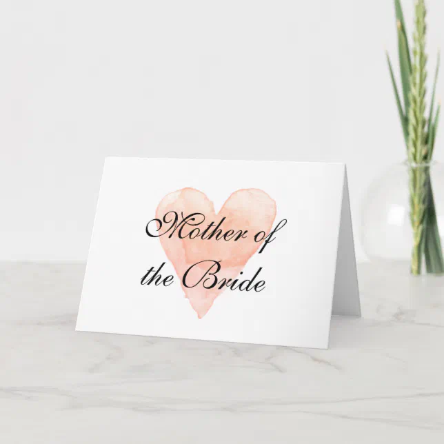 Elegant Mother of the bride greeting card | Zazzle