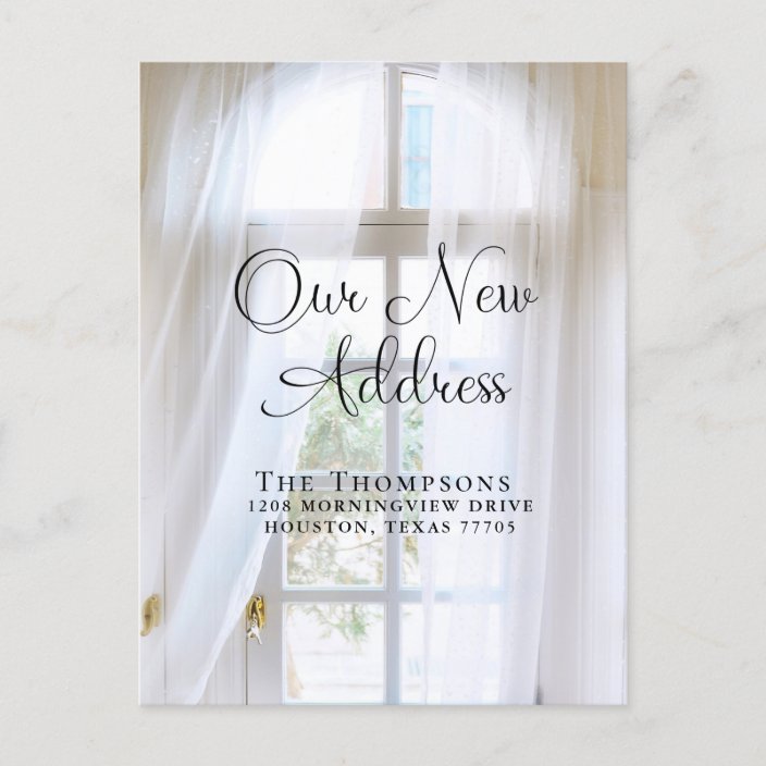 Elegant Moving Announcement New Address Postcard | Zazzle.com