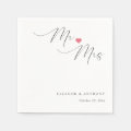 Elegant Mr and Mrs Script | Personalized Wedding Napkins | Zazzle