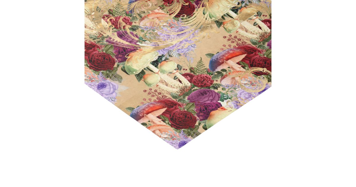 Elegant Mushroom Collage Tissue Paper | Zazzle