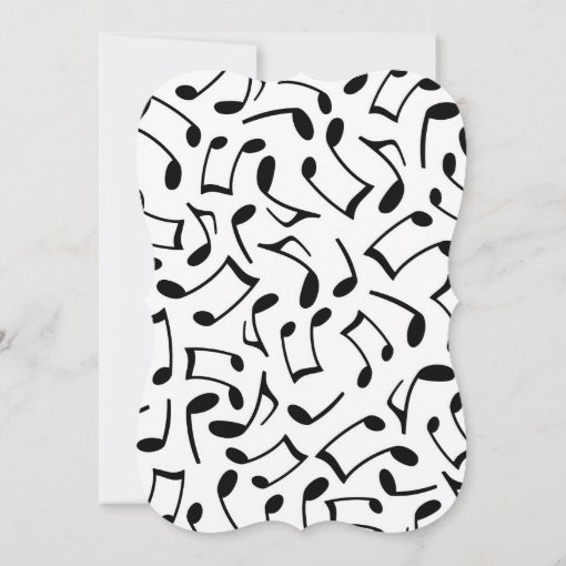 Elegant Music Notes Themed Birthday Party Invite | Zazzle