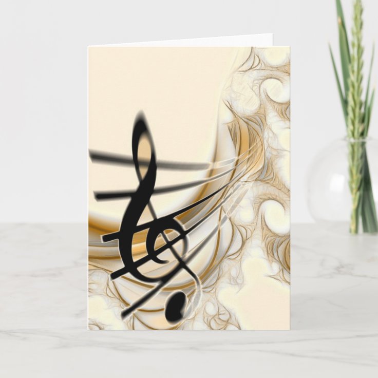 Elegant Musical Note Card | Zazzle