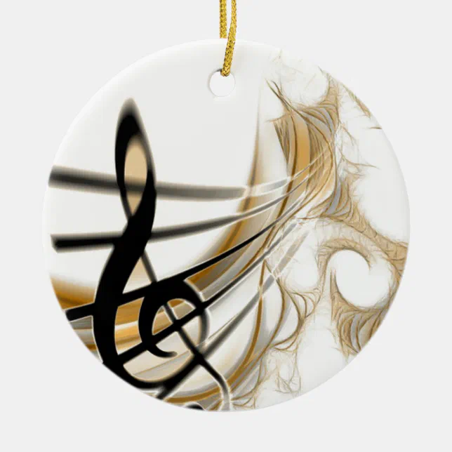 Elegant Musical Note Ceramic Ornament | Zazzle