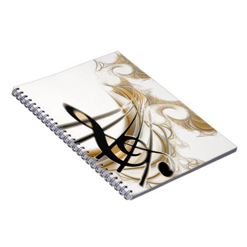 Elegant Musical Note Notebook | Zazzle