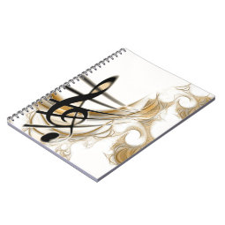 Elegant Musical Note Notebook | Zazzle