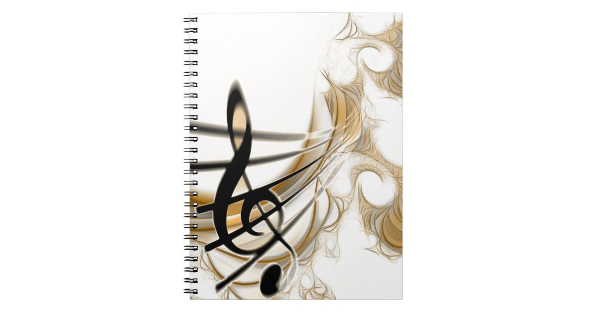 Elegant Musical Note Notebook | Zazzle