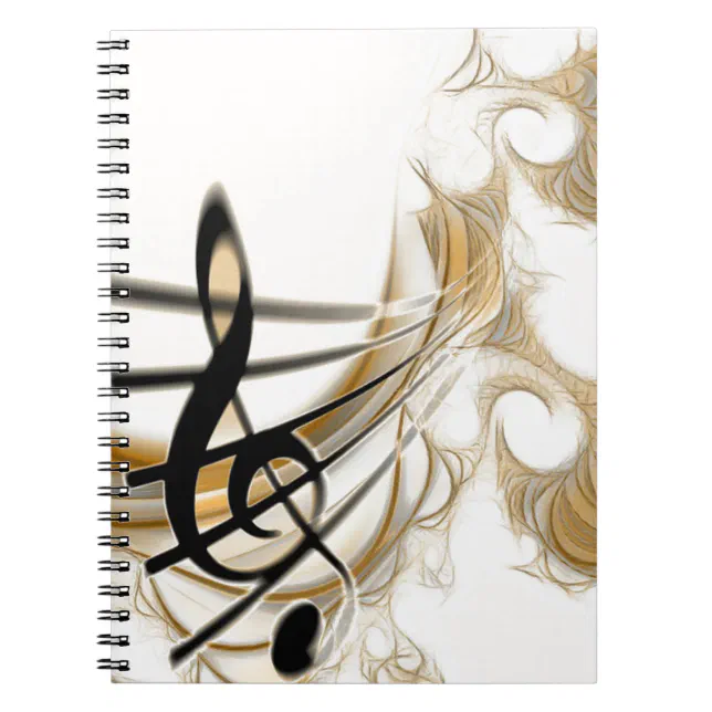 Elegant Musical Note Notebook | Zazzle