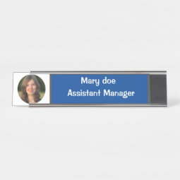 Elegant name plates with photo of the employee | Zazzle