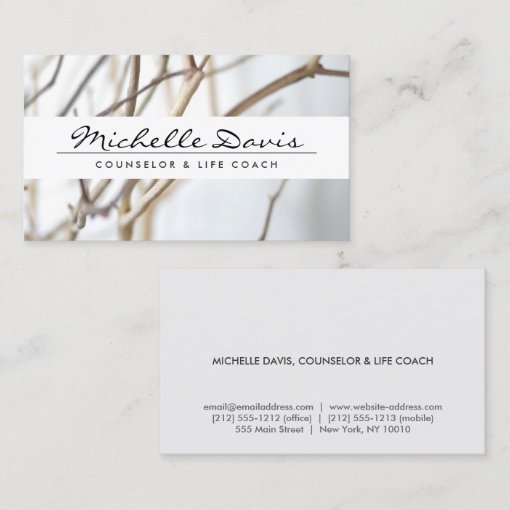 Elegant Name with Tree Branches Business Card | Zazzle