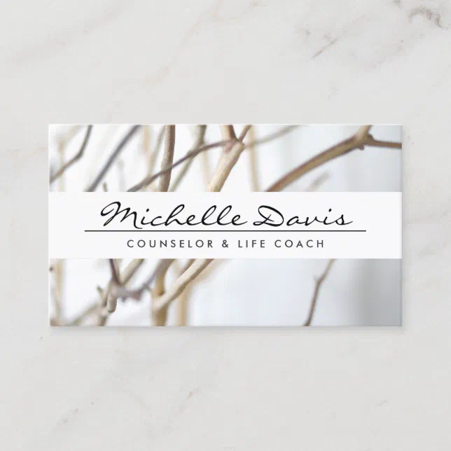 Elegant Name with Tree Branches Business Card | Zazzle