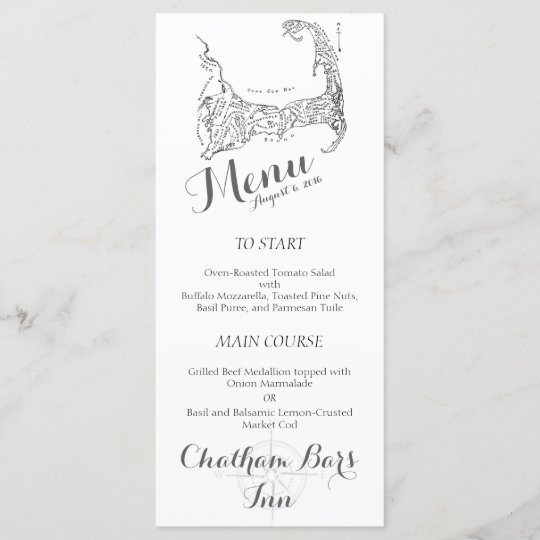 Elegant Nautical Menu Card | Zazzle.com