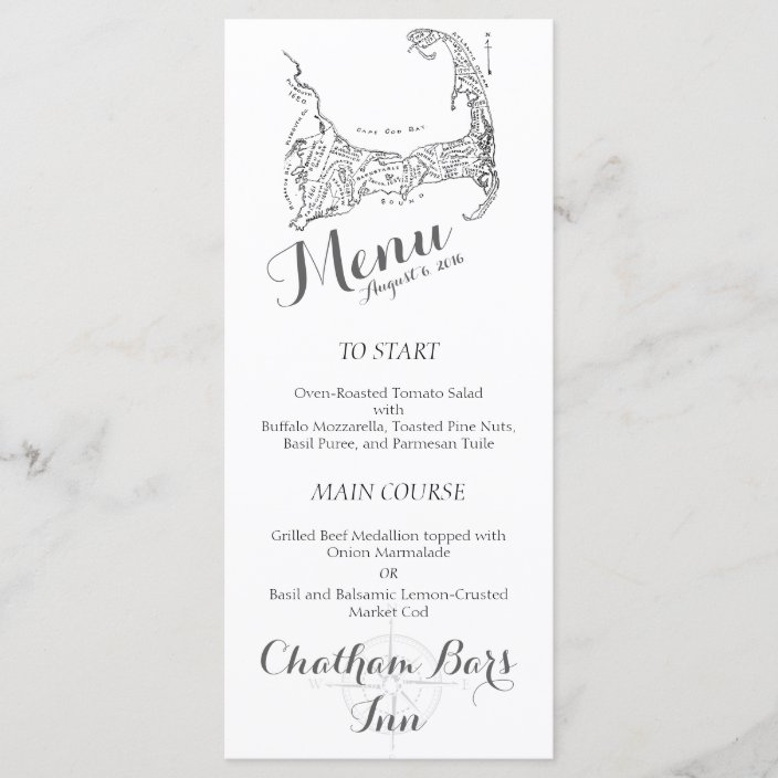 Elegant Nautical Menu Card | Zazzle.com