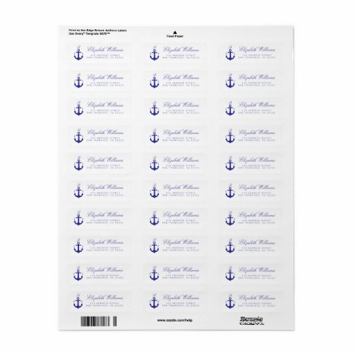 Elegant Nautical Monogram Return Address Labels | Zazzle