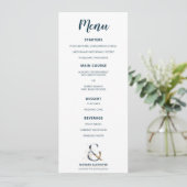 Elegant navy and gold Ampersand Menu | Zazzle