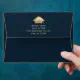 Elegant Navy Blue and Gold Graduation Envelope | Zazzle