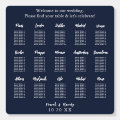 Elegant Navy Blue Custom Wedding Table Names Foam Board | Zazzle