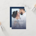 Elegant Navy Blue Fade Photo Wedding Save the Date | Zazzle