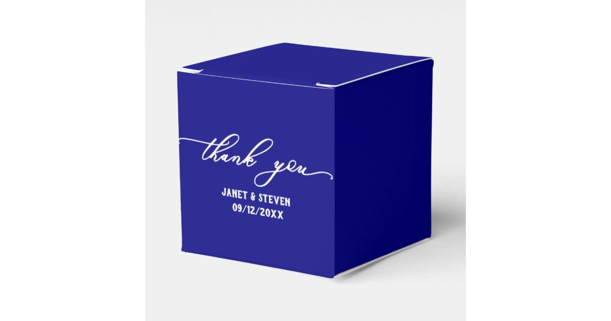 Elegant Navy Blue favor box | Zazzle