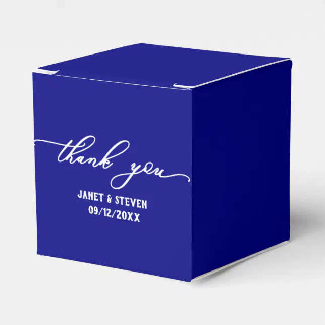 Elegant Navy Blue favor box | Zazzle