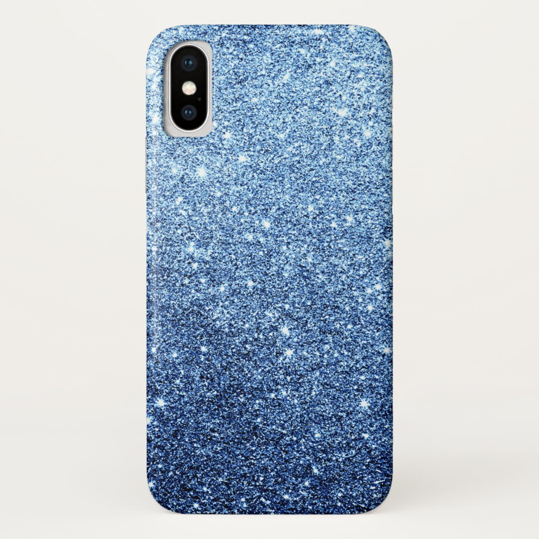 Elegant Navy Blue Glitter Luxury Case-Mate iPhone Case | Zazzle