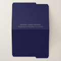 Elegant Navy Blue Gold Business File Folder Set | Zazzle