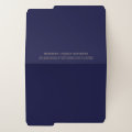 Elegant Navy Blue Gold Business File Folder Set | Zazzle