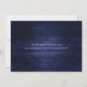 Elegant Navy Blue Gold Foil Wood Wedding Photo Save The Date | Zazzle