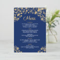 Elegant Navy Blue & Gold Menu - 5x7 Invitation | Zazzle