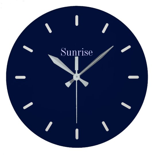 Elegant Navy Blue Large Clock | Zazzle.com