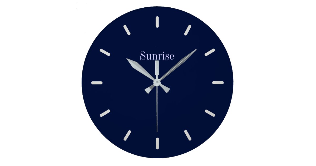 Elegant Navy Blue Large Clock | Zazzle