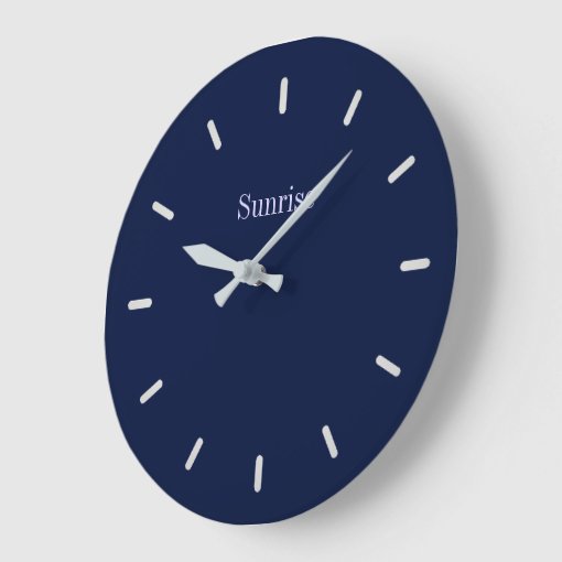 Elegant Navy Blue Large Clock | Zazzle
