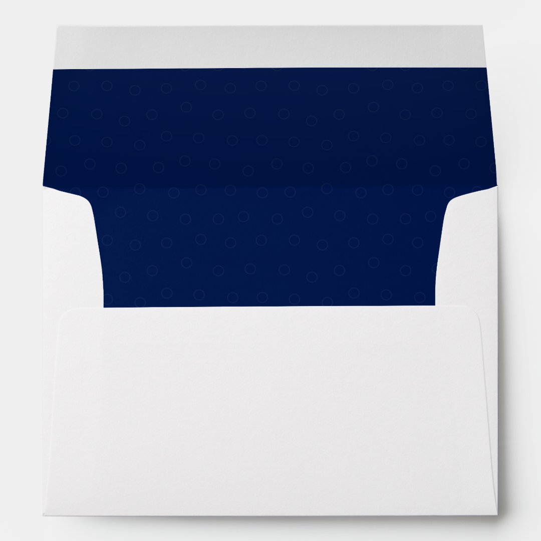 Elegant Navy Blue Lined Envelope | Zazzle